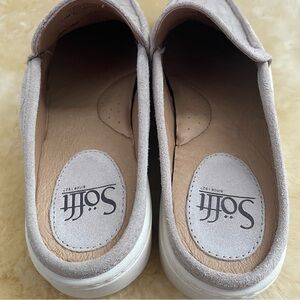 Sofft | Shoes | Sofft Gray Leather Mules For Women Size 75 | Poshmark
